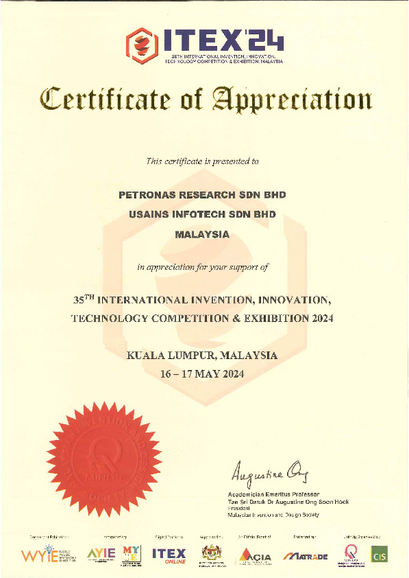 USM News Portal - USM VC LEADS AWARD-WINNING RESEARCH TEAM WITH INNOVATIVE PROJECT AT ITEX’24